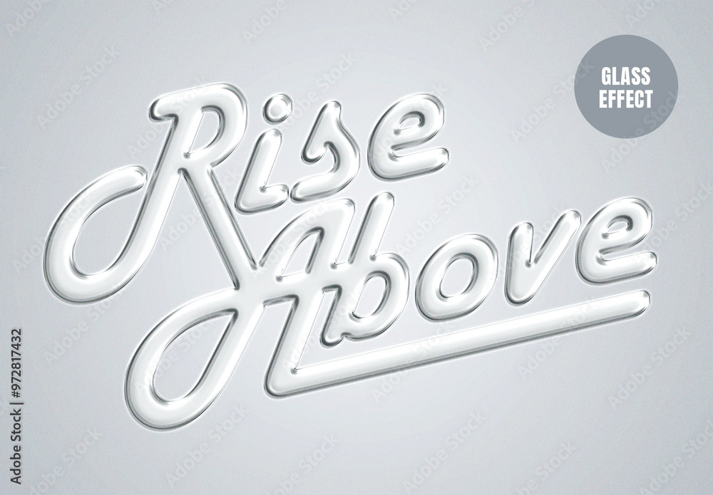 Transparent Glass Text And Logo Effect Mockup Stock Template | Adobe Stock