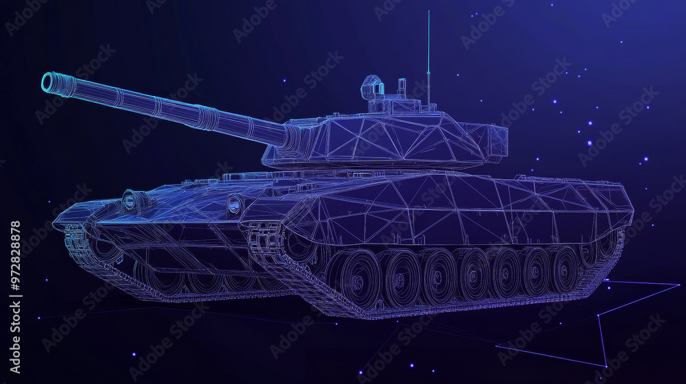 A modern vector illustration of a German main battle tank, rendered in ...