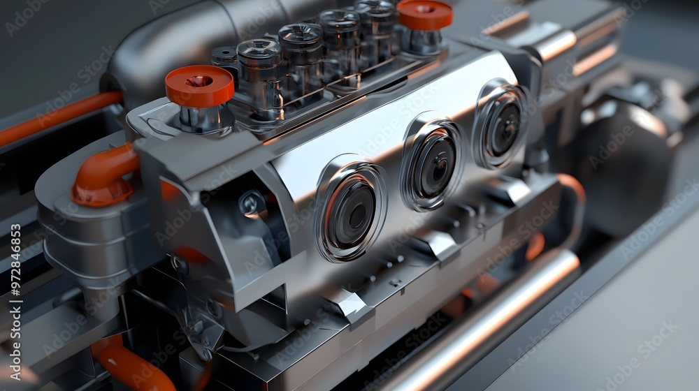 17. **High-resolution 3D model of a hydrogen fuel cell engine with ...