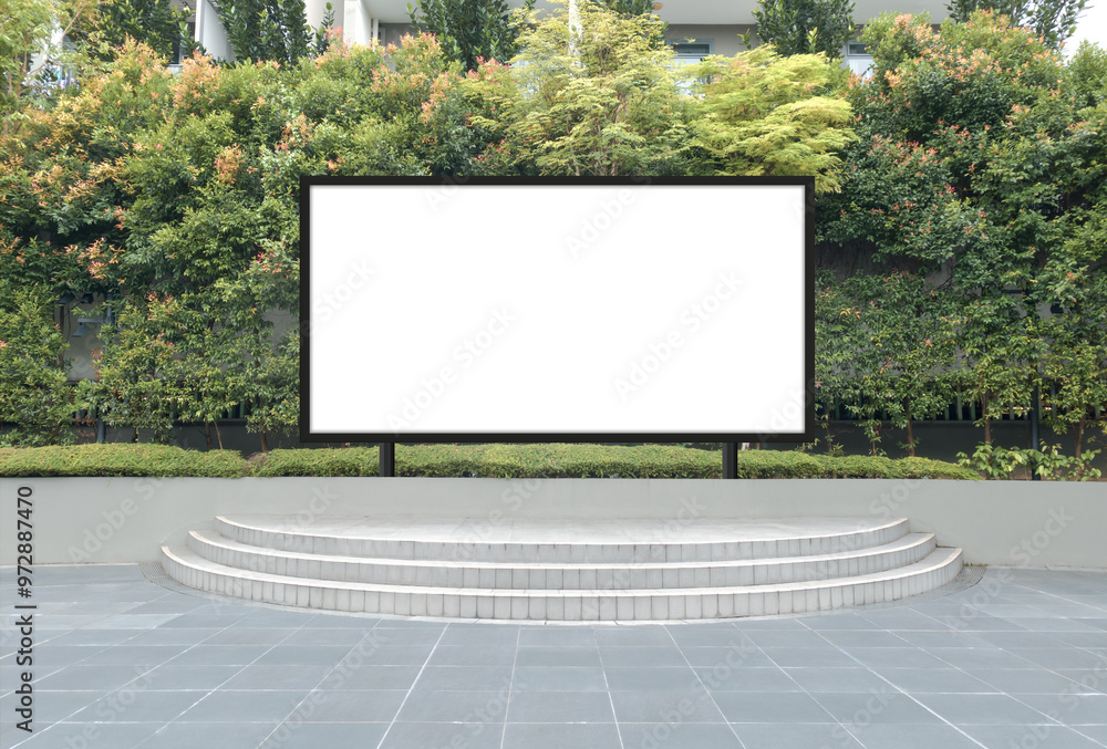Mock up template: Horizontal billboard out of home (OOH) advertising ...