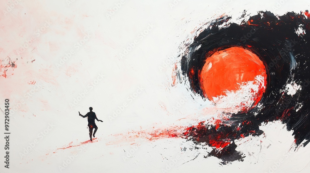 Astral Journey, A solitary figure traverses the ethereal expanse of the ...