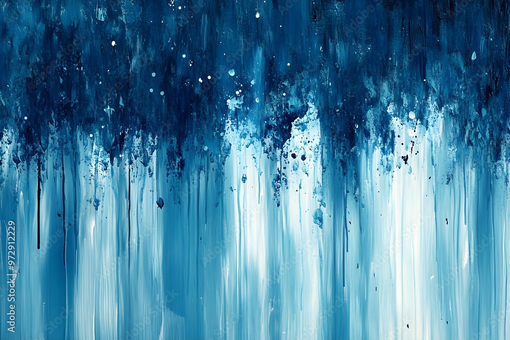 Rain Dance - Abstract Art with Vertical Streaks and Splashes in Shades ...