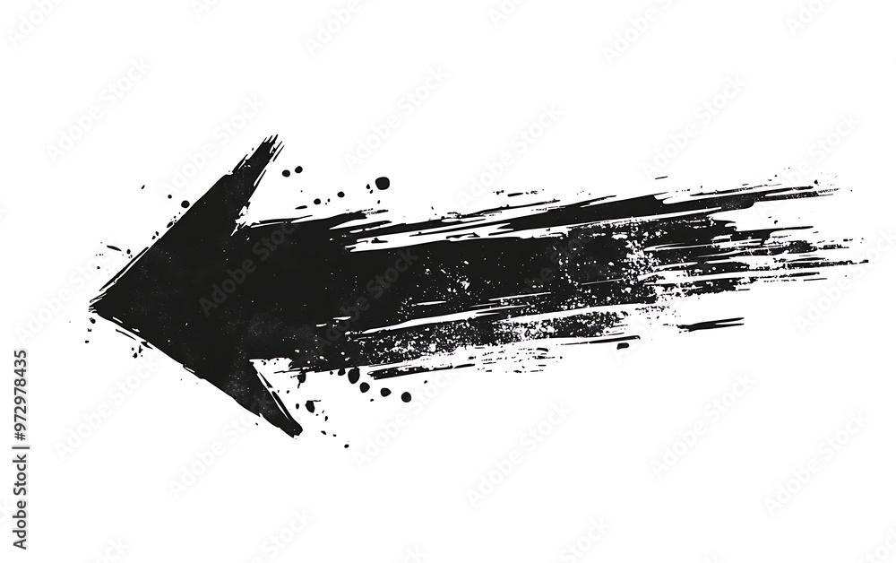 Dynamic Arrow Scratch Mark Vector Symbol for Movement and Direction in ...