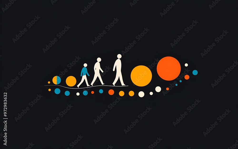 Modern Logo Design Symbolizing Human Life Cycle Progression with ...