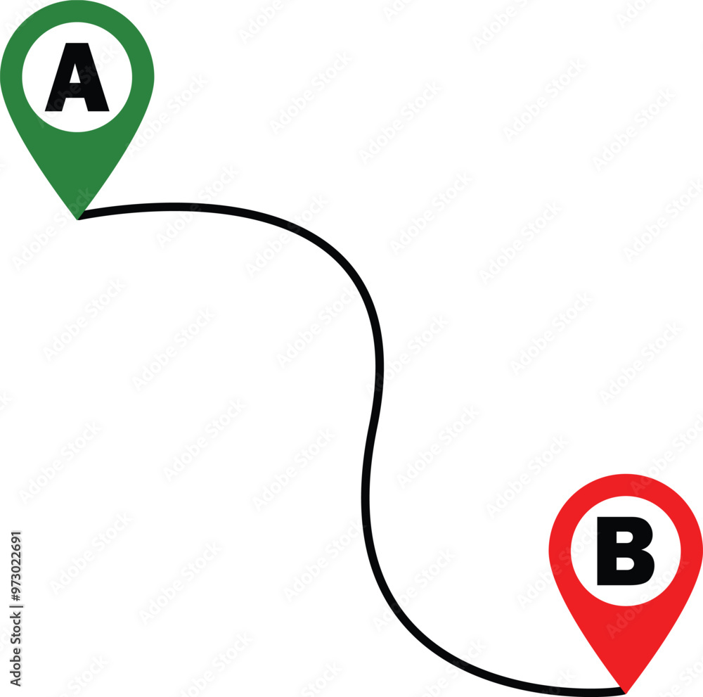 Pin Location Point, two Point Location, GPS navigation between point ...