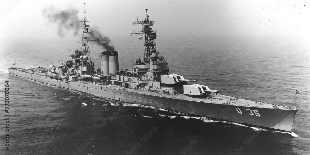 A detailed view of the USS Indianapolis’ hull and structural design ...