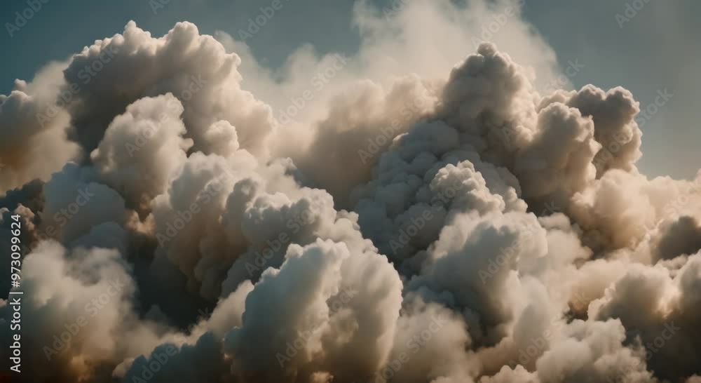 Rising smoke plumes in a looped VFX sequence perfect for dramatic scene ...