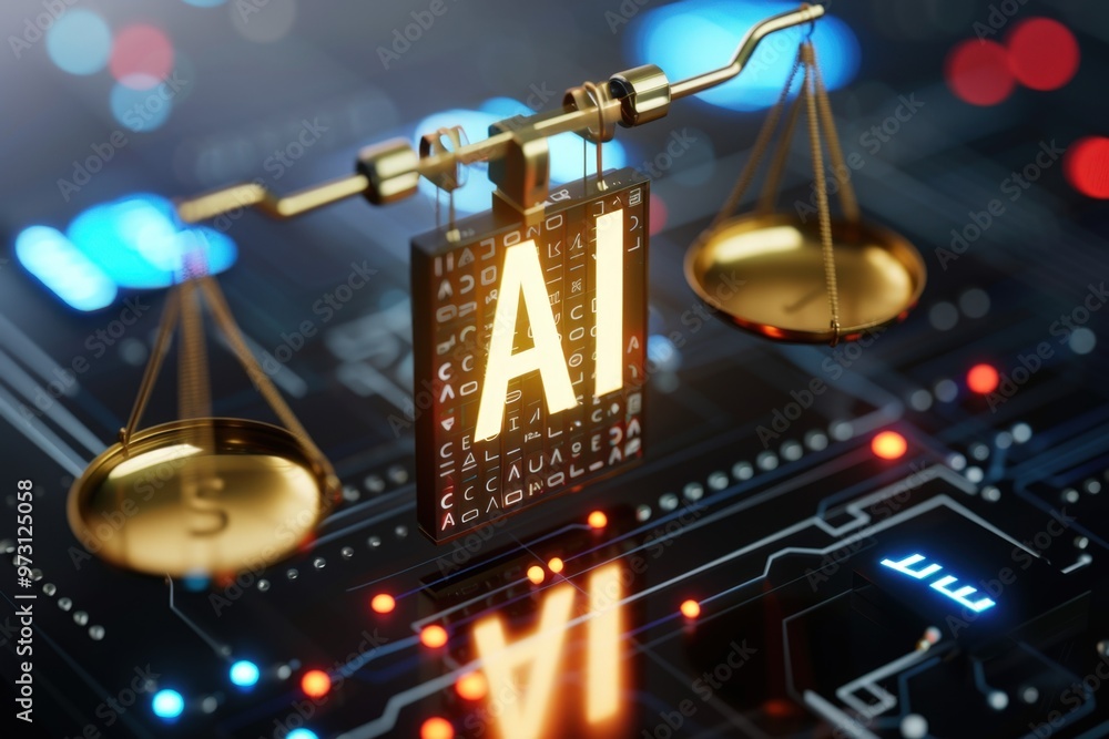 High-tech image featuring a digital interface with a brain design on ...