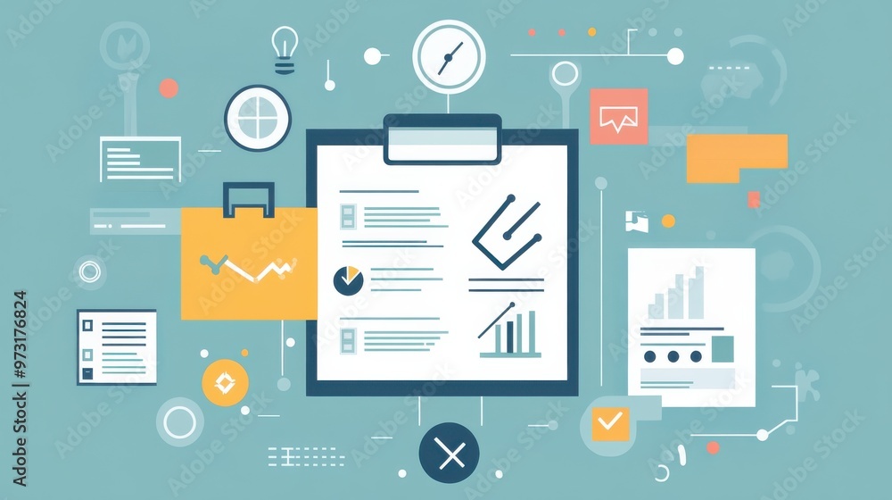 Visual representation of data analysis and report generation with ...