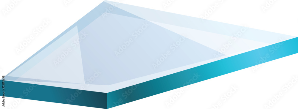 Triangular prism refracting a light beam creating a rainbow effect Stock Vector | Adobe Stock