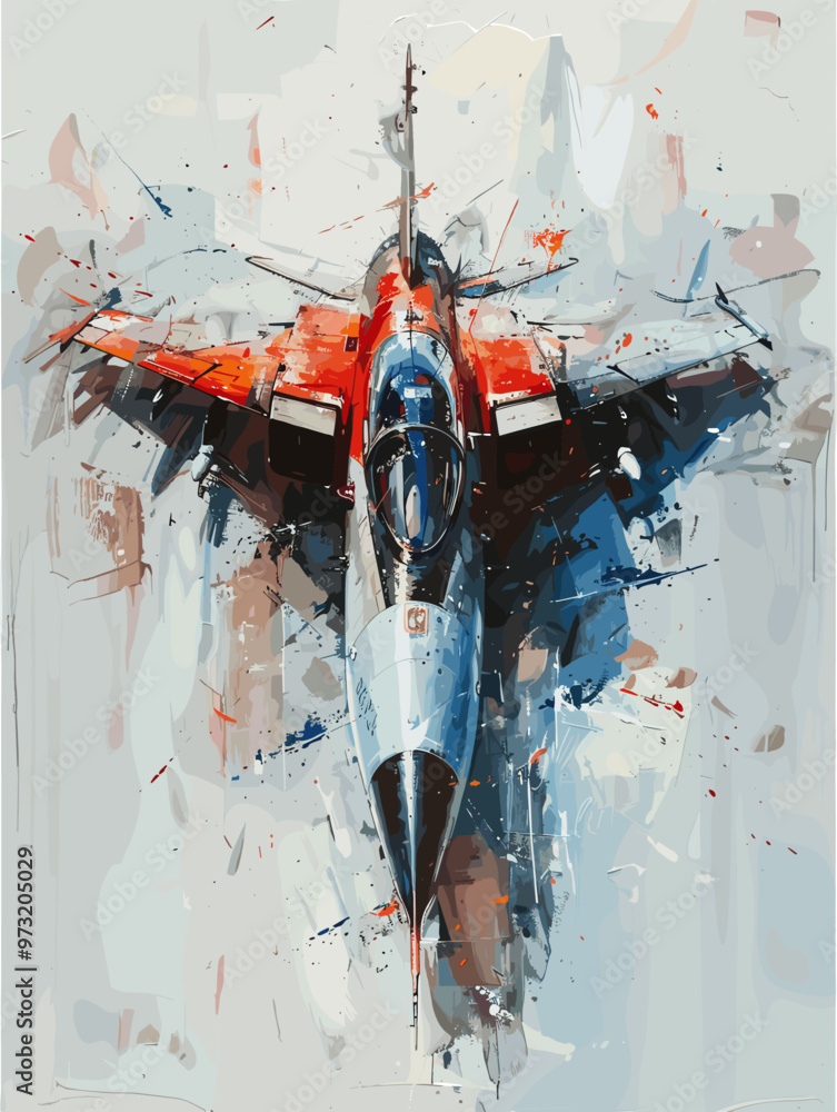 Fighter jet fighter jet aircraft illustration painting background ...