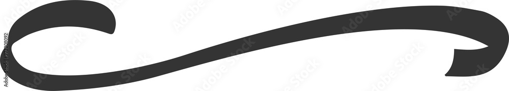 Swoosh line and underline brush stroke. Swish and curly swash hand ...