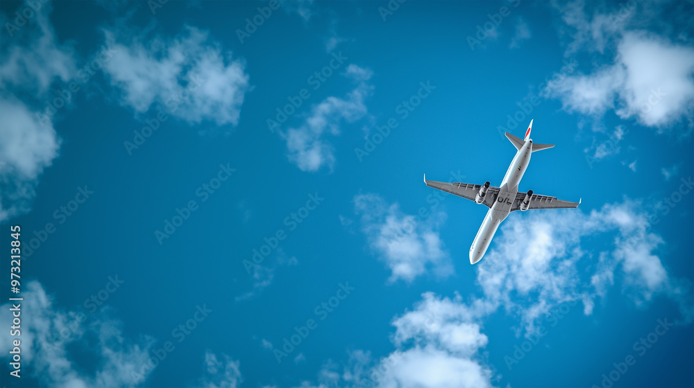 Airplane Flying Against a Clear Sky – Captivating Image of a Airplane ...
