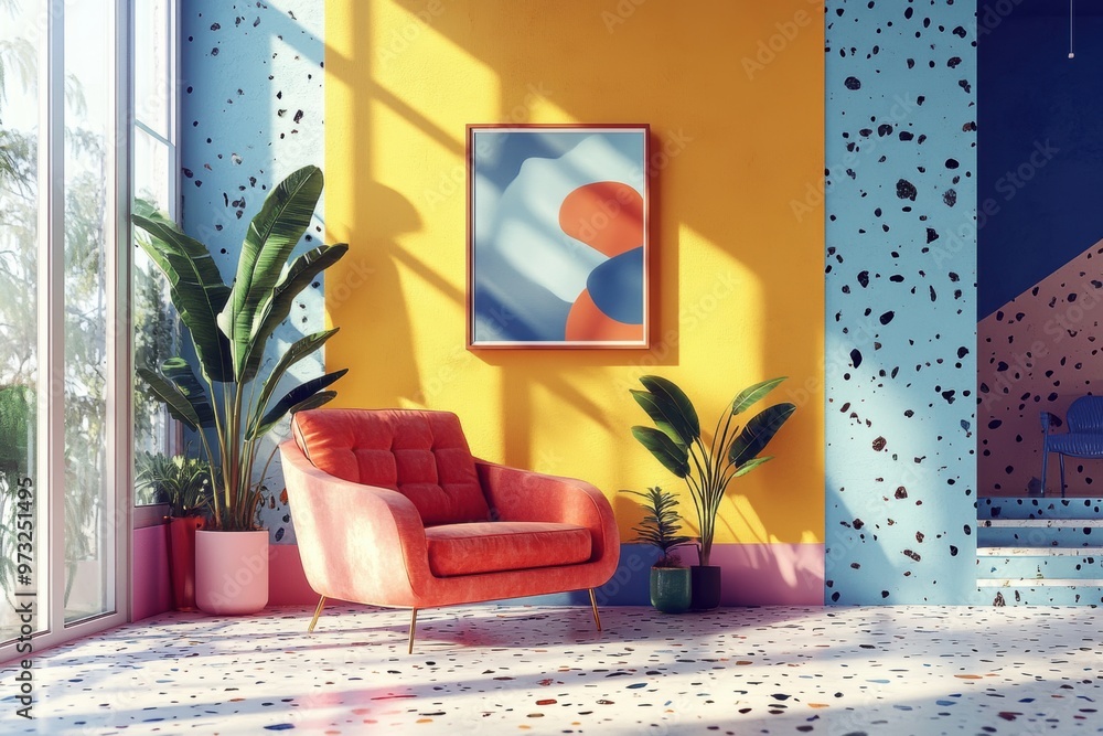 memphis style decor, stylish memphis interior decor combines retro ...