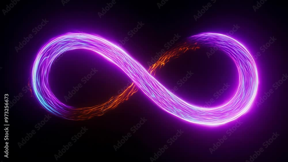 Witness the mesmerizing creation of a purple infinity sign as animated ...