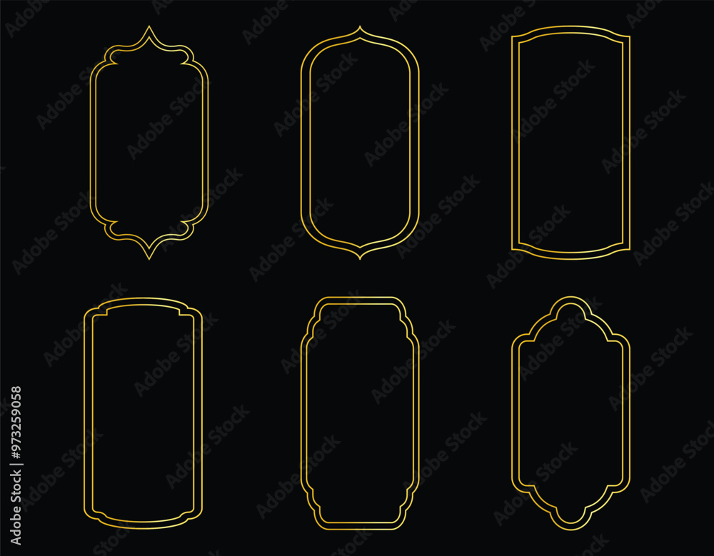 elegant golden 1920s art deco arch frame set for luxurious wedding ...