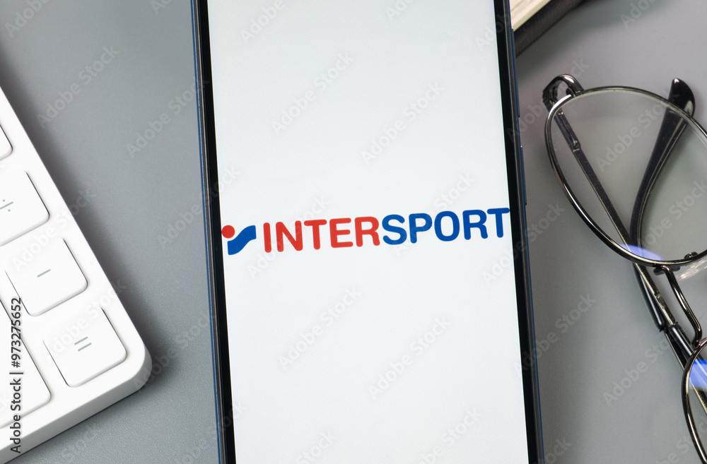 New York, USA - 30 August 2024: Intersport Logo on Phone Screen ...