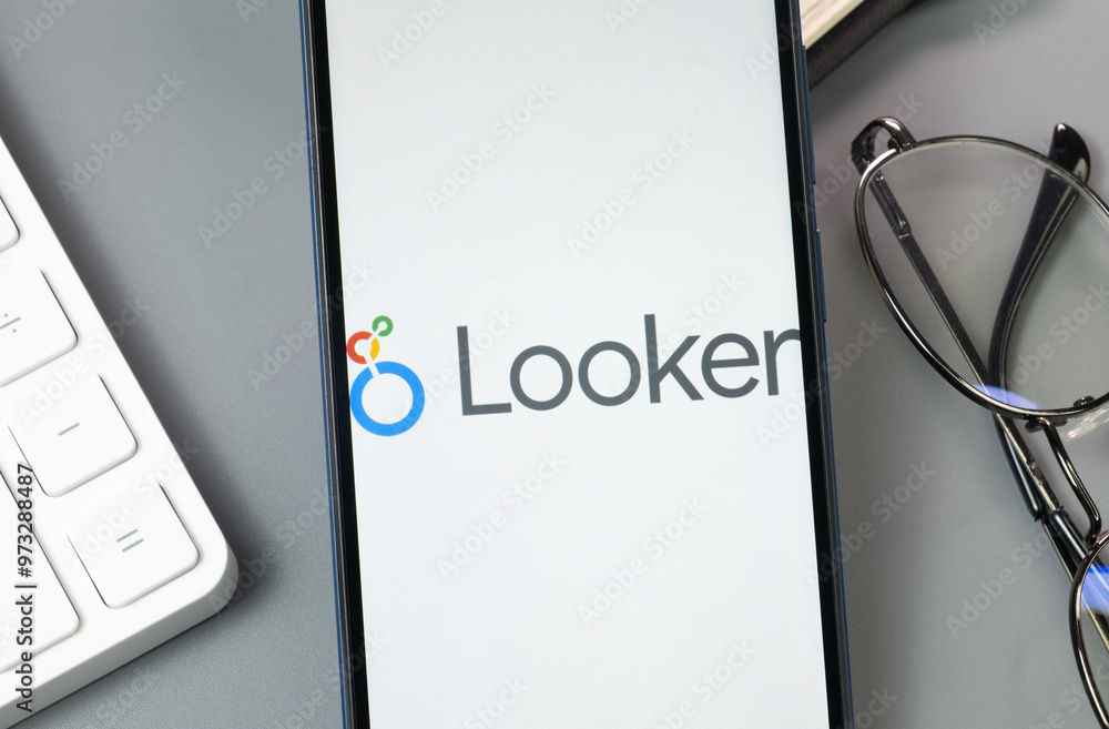 New York, USA - 30 August 2024: Looker Logo on Phone Screen, Company ...