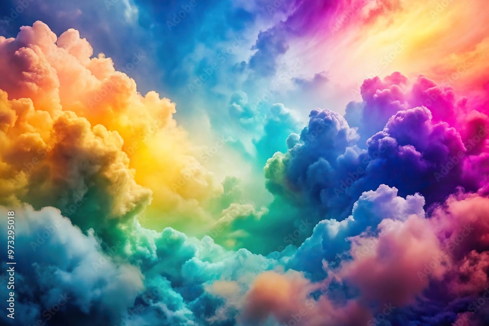 Colorful clouds background with unique Patel color scheme, perfect for ...