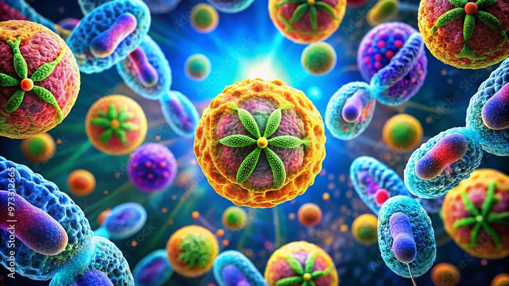 Colorful illustration of chromosomes condensing, nuclear envelope ...