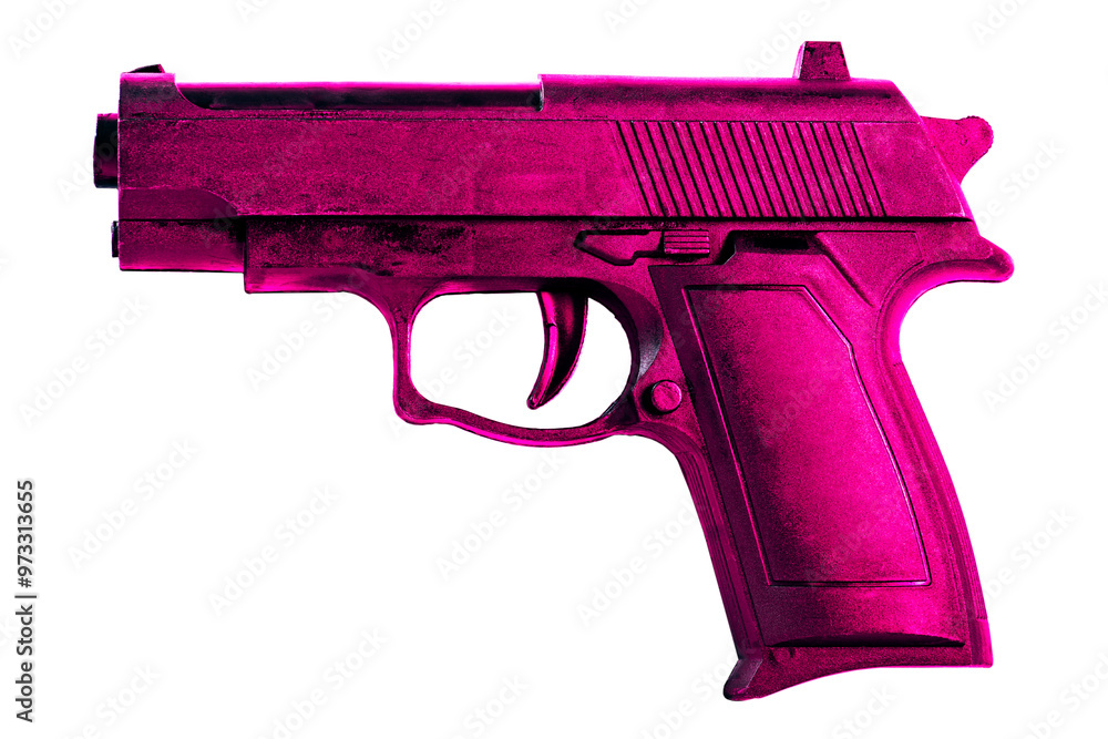 Pink pistol on a transparent background, PNG files Stock Photo | Adobe ...