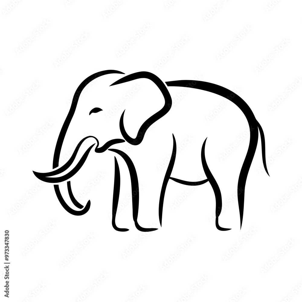 Vetor de Elegant Elephant Vector Illustration for SVG, Cricut, and ...