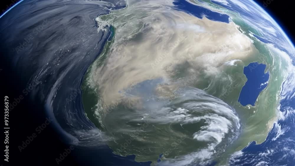 Captivating aerial view of earth from space, focusing on south america ...