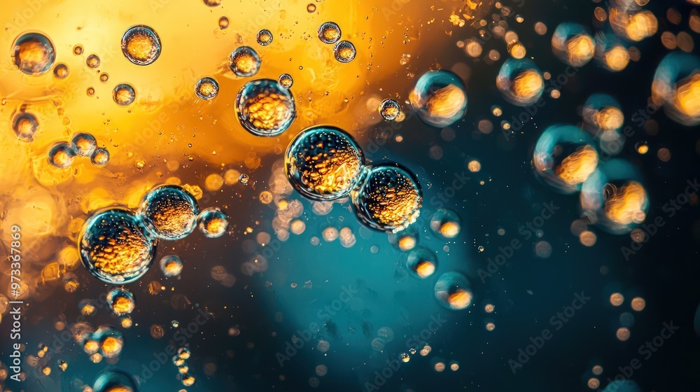 High-speed image of carbonated drink bubbles as a visual for acid reflux triggers. Stock Photo ...