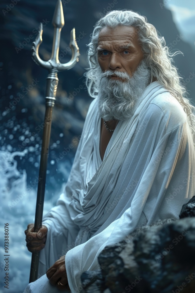 Sea ruler: Poseidon, Neptune the greek god governing the oceans and ...
