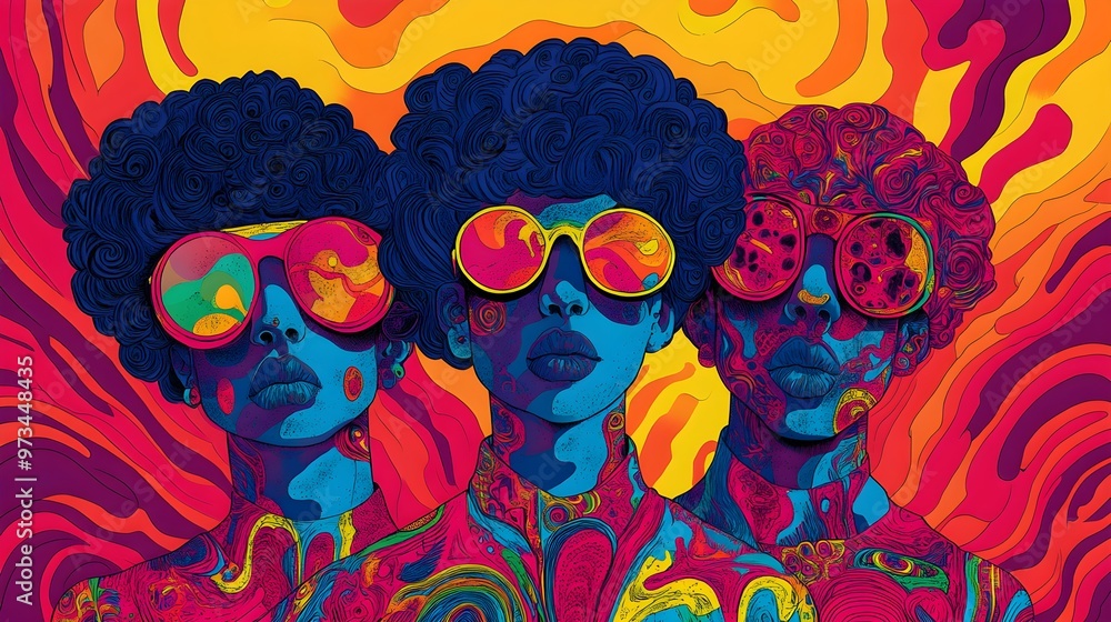 Eye-catching pop-art design promotes an exciting upcoming music ...