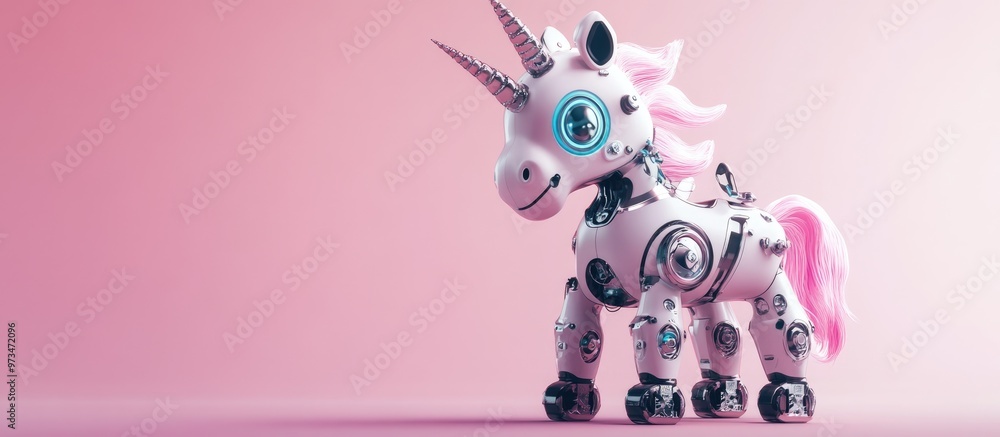 Adorable handmade unicorn robot prototype showcased at an advanced ...