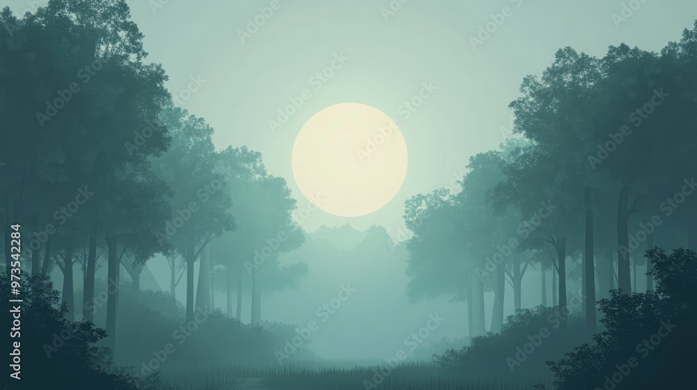 Mmorpg Fantasy Role Playing Game Concept Art Of A Misty Forest ...