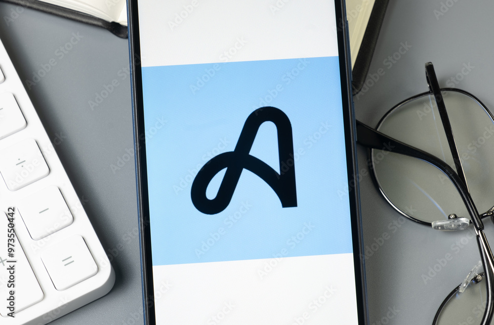 New York, USA - 30 August 2024: Airtime Logo on Phone Screen, Company ...