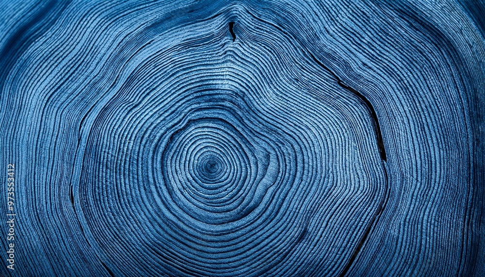 detailed cool blue denim texture of tree end cut of a felled tree rough ...