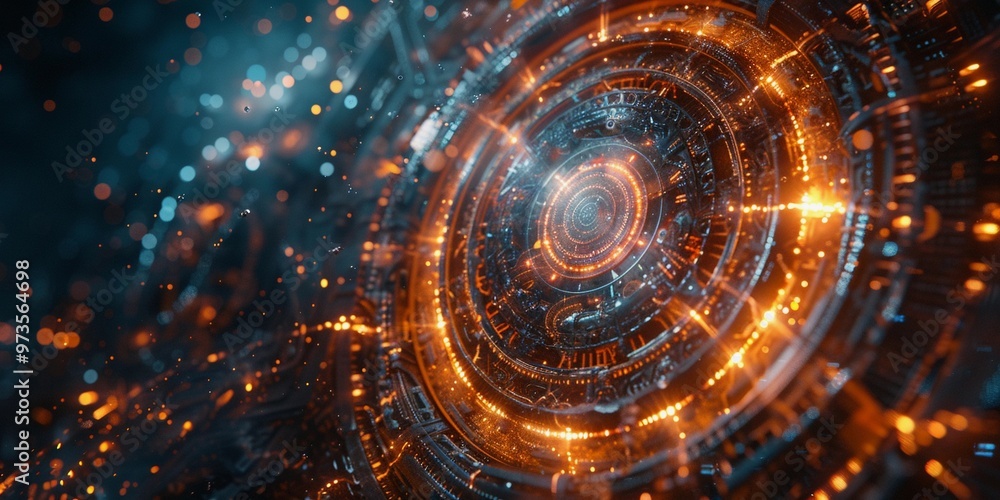 A mesmerizing cosmic scene depicting an ethereal, swirling vortex in ...