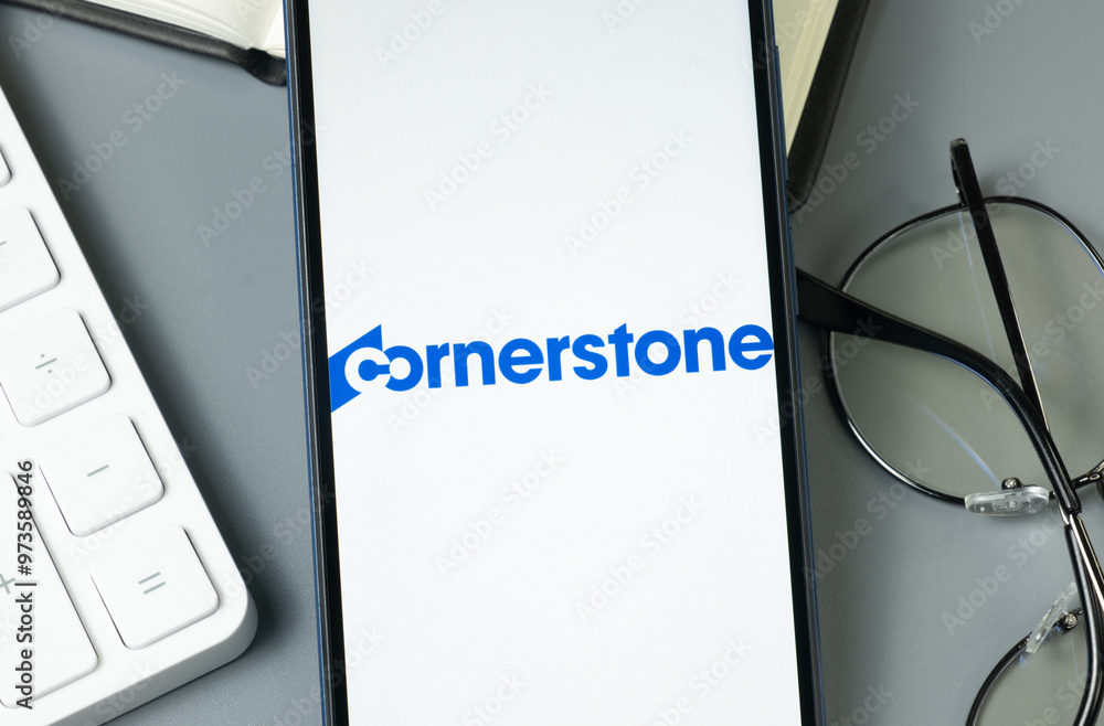 New York, USA - 30 August 2024: Cornerstone OnDemand Logo on Phone ...