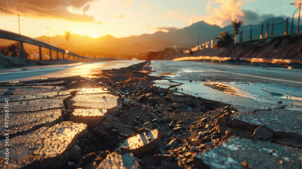 Roads rendered impassable after a major earthquake caused fragmentation ...