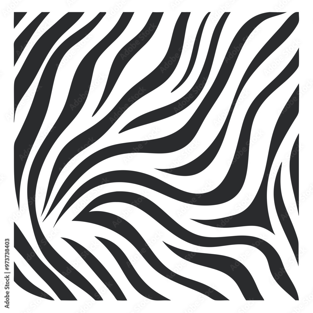Vetor de Zebra Skin Pattern - Black and White Zebra Background Vector ...