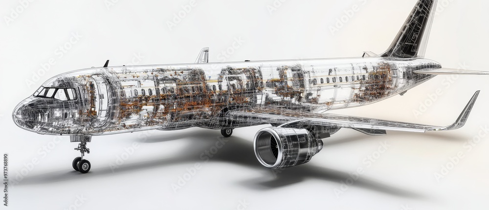 Composite materials in aerospace engineering, showing detailed cross ...