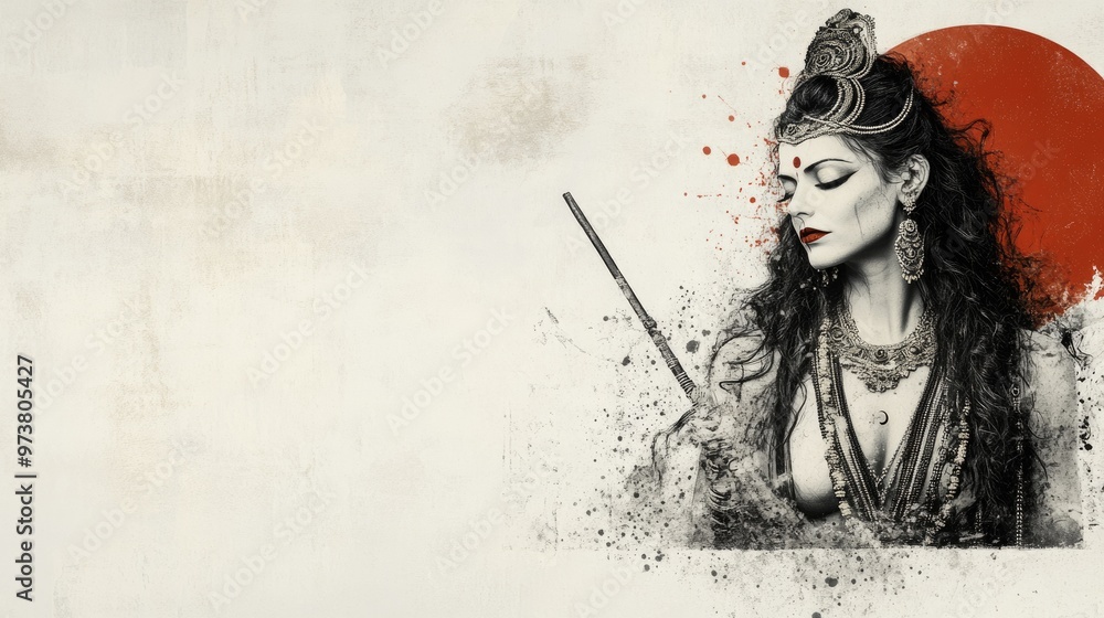 Kali’s power: depiction of goddess Kali, embodying fierce energy ...
