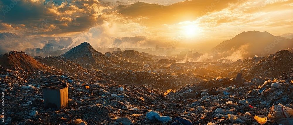 Mountains of garbage taking over nature landfills overflowing with ...