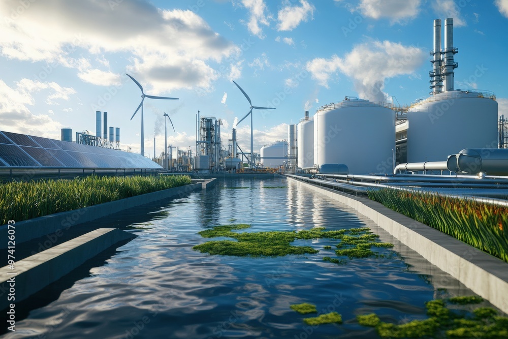 Biochemical technology in renewable energy production. Illustrate ...