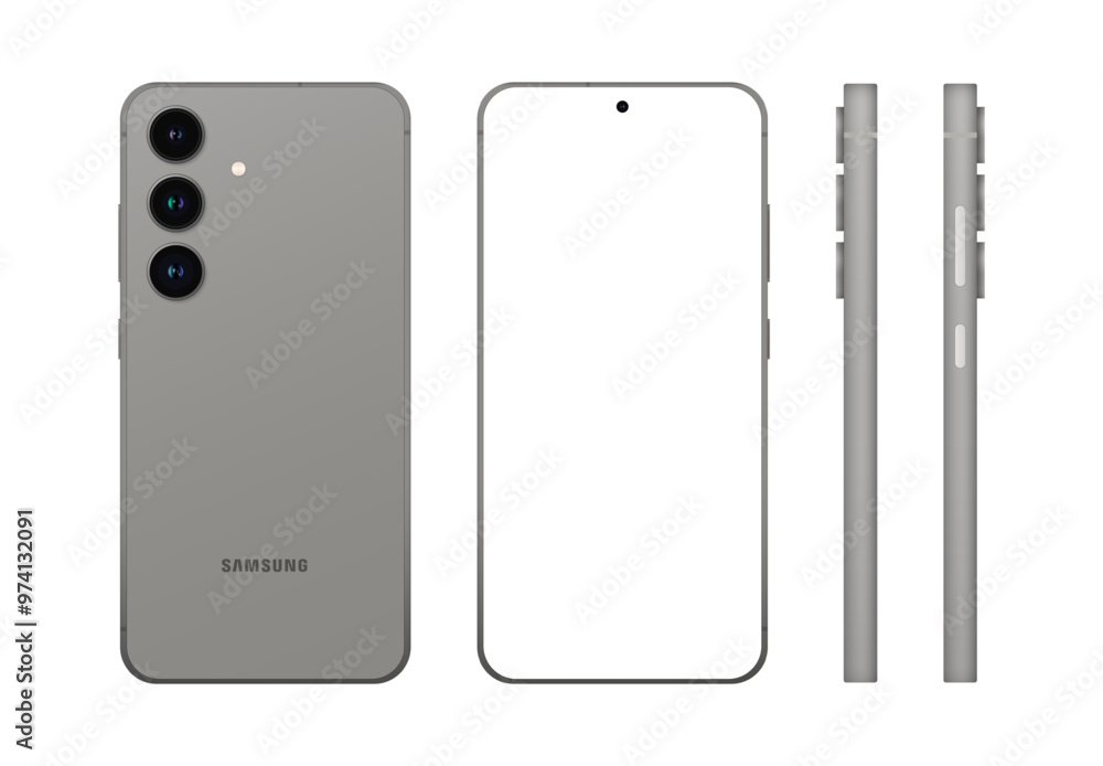 Smartphone Samsung Galaxy S24 Ultra mockup. New smartphone Galaxy S24 ...