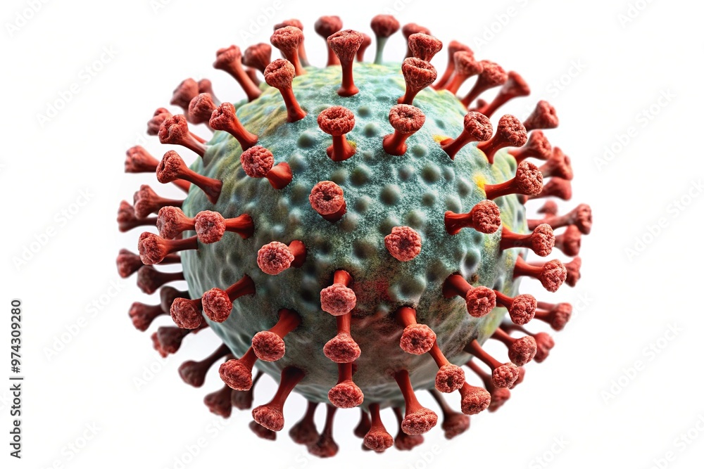 Realistic 3D Model Of A Virus With Detailed Structure And Surface ...