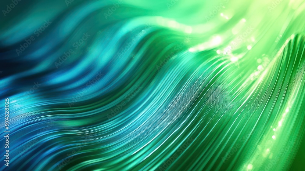 Neon green and electric blue gradient stripes melting into each other ...