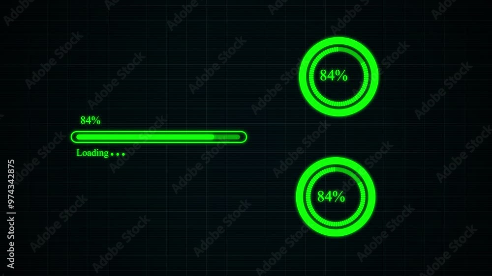 abstract concept loading bar animation grid background. Science Loading ...