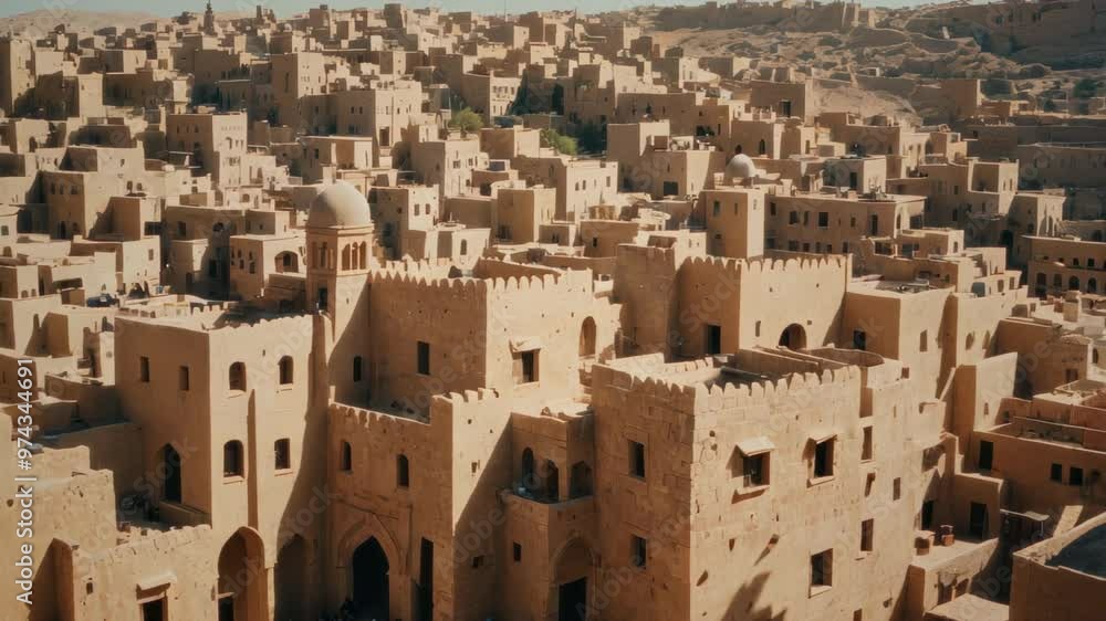 Typical Arab old town in the desert. Historic Landmarks in Saudi Arabia ...