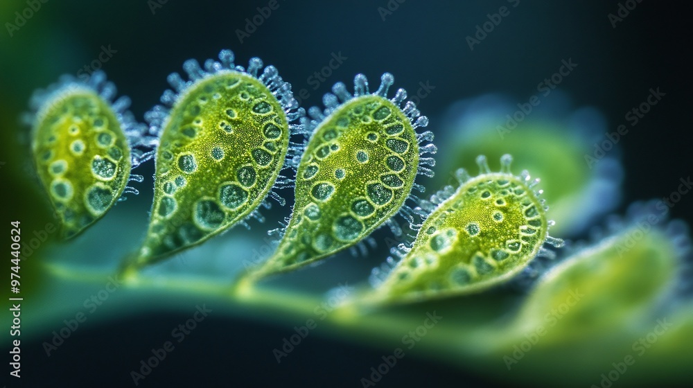 microscopic examination of cells during photosynthesis Stock ...
