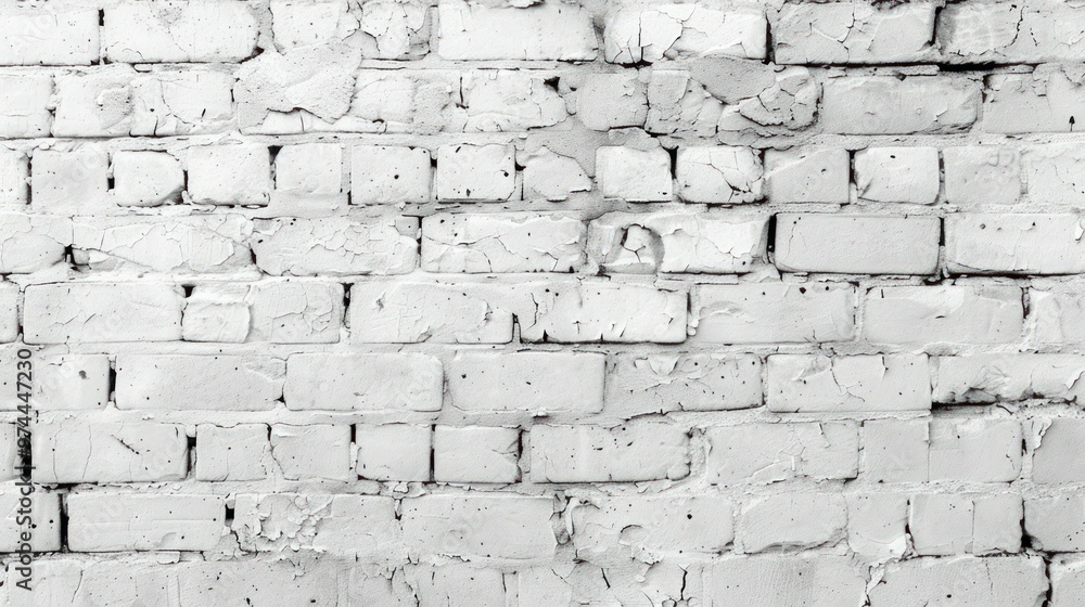 Realistic white brick wall image for photo editing or Zoom backgrounds ...