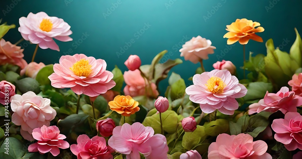 Nature of flower in garden using as cover page background natural flora ...